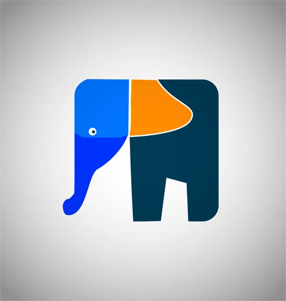 Happy elephant logo imágenes de stock de arte vectorial | Depositphotos