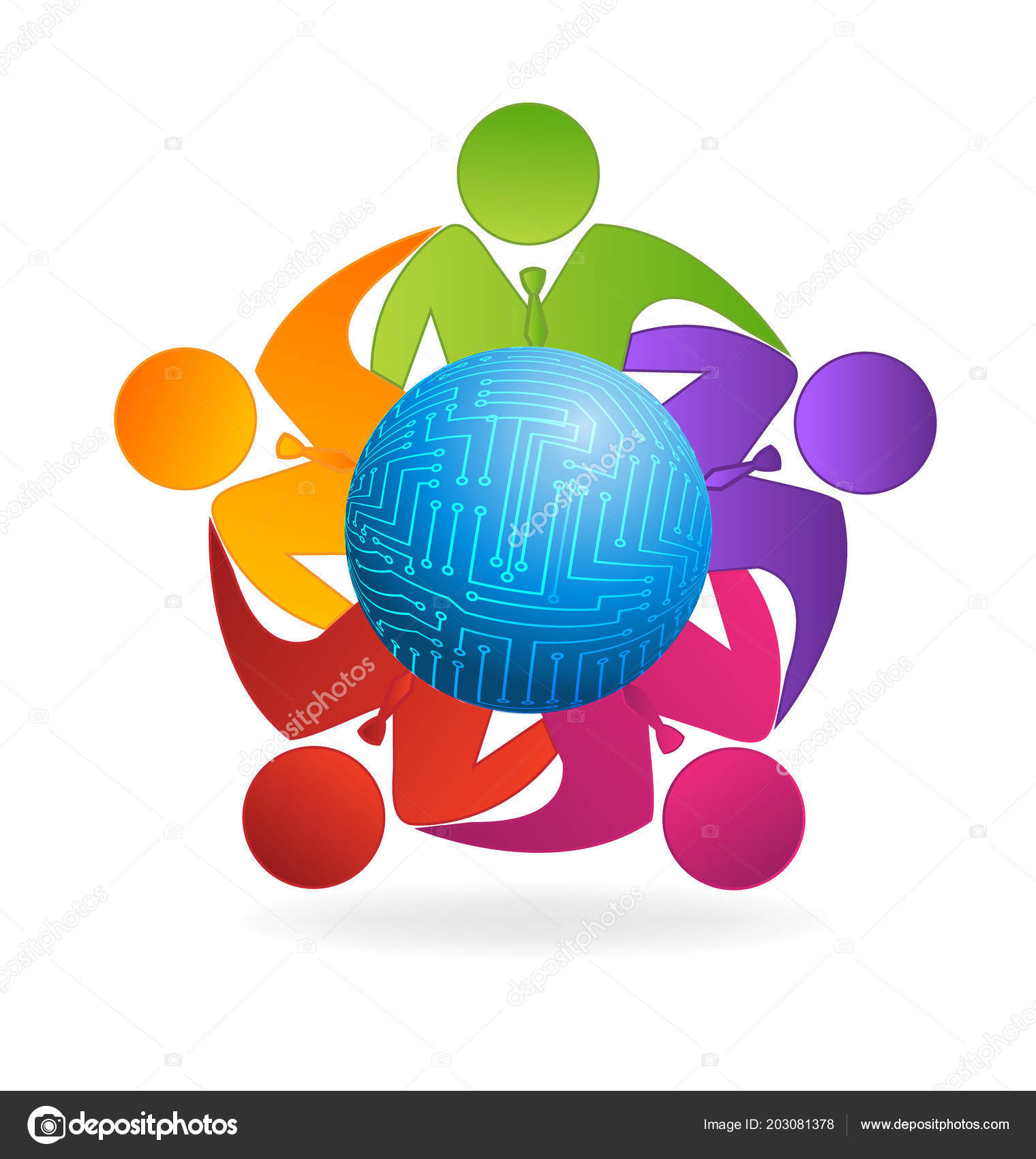 Business leaders team together icon logo Stock Vector by ©Keviz 203081378