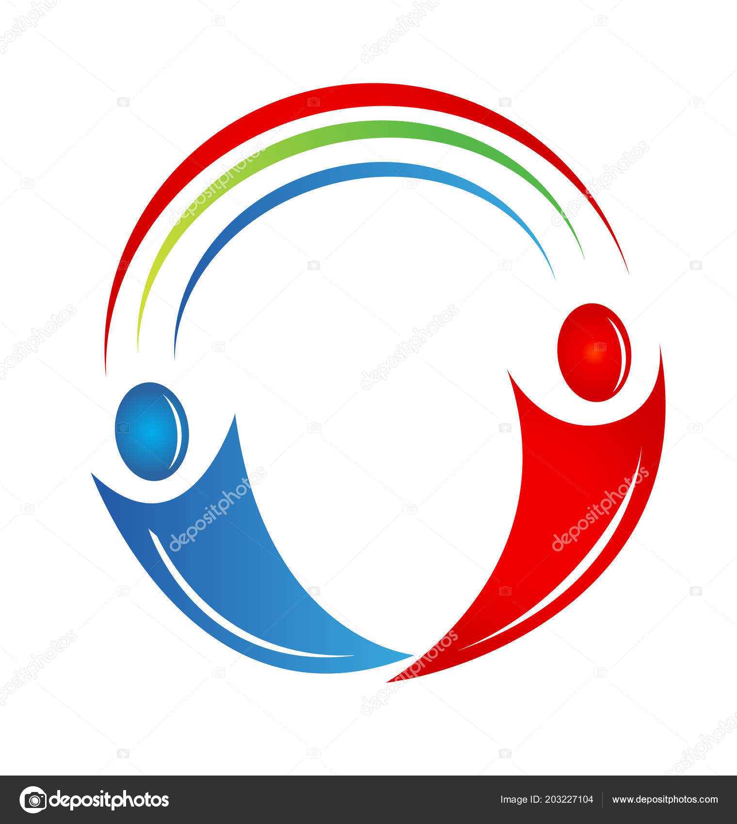 Teamwork people connections logo Stock Vector Image by ©Keviz #203227104
