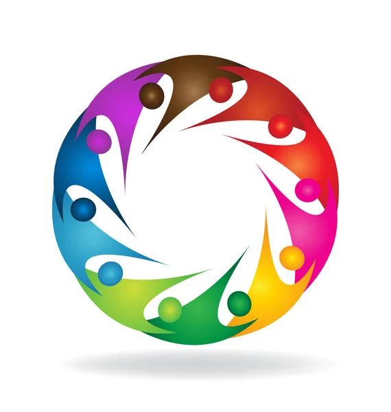 Teamwork swooshes in a circle people logo Stock Vector by ©Keviz 203236446