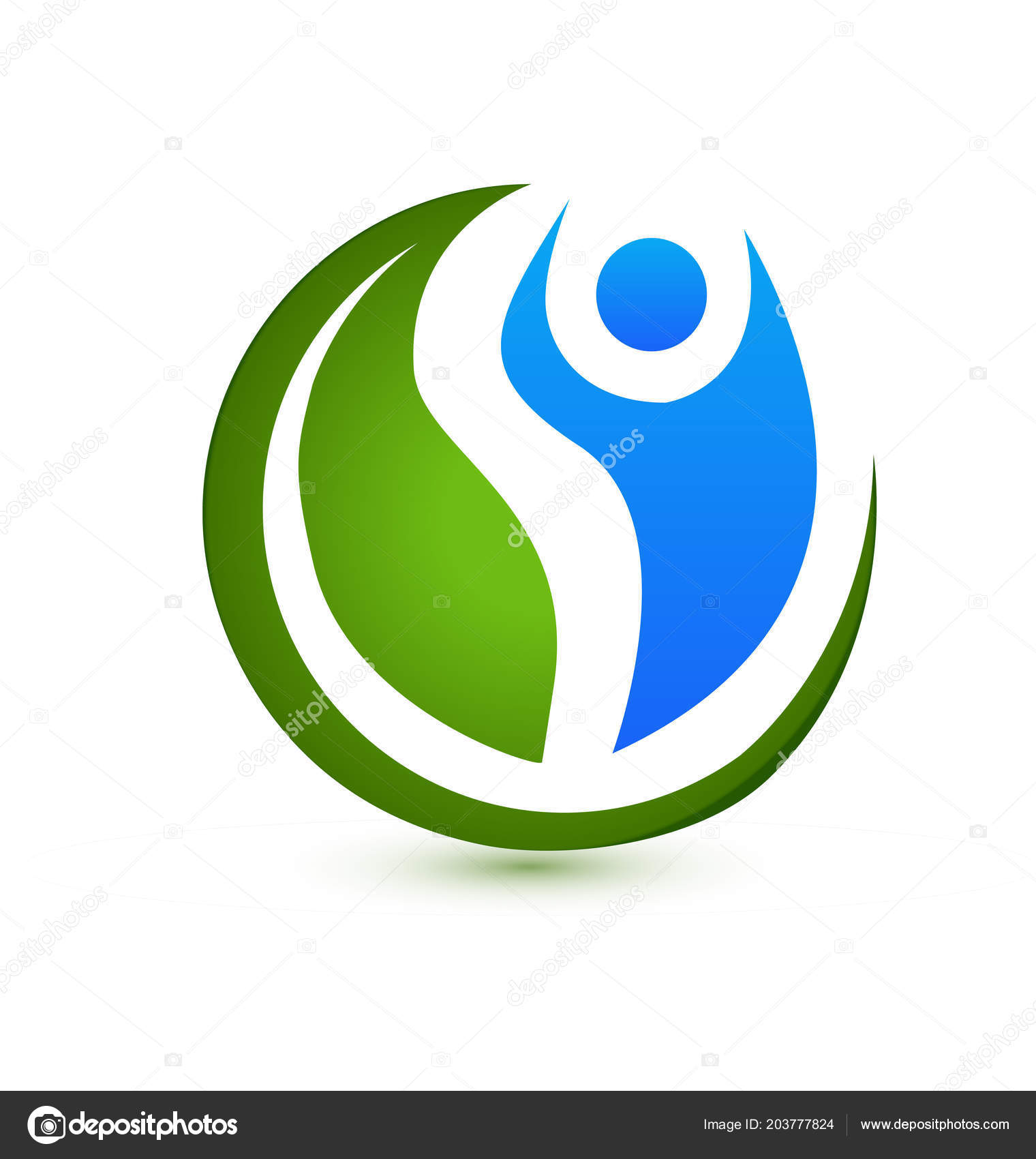 Healthy man living logo vector Stock Vector Image by ©Keviz #203777824