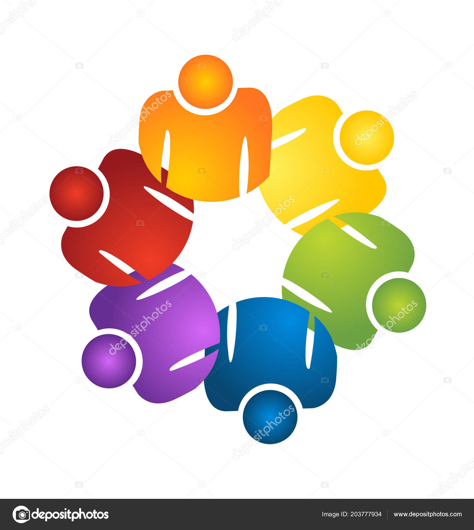 Teamwork group planning people vector logo — Stock Vector © Keviz ...