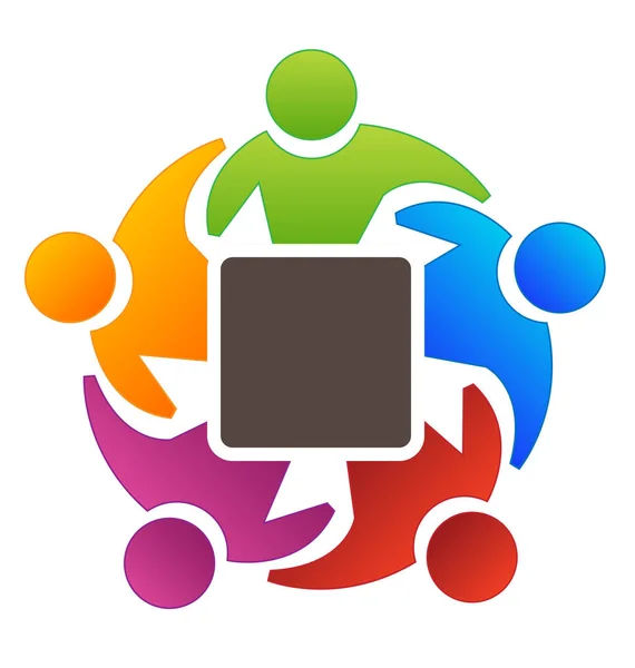 Teamwork group planning people vector logo — Stock Vector © Keviz ...