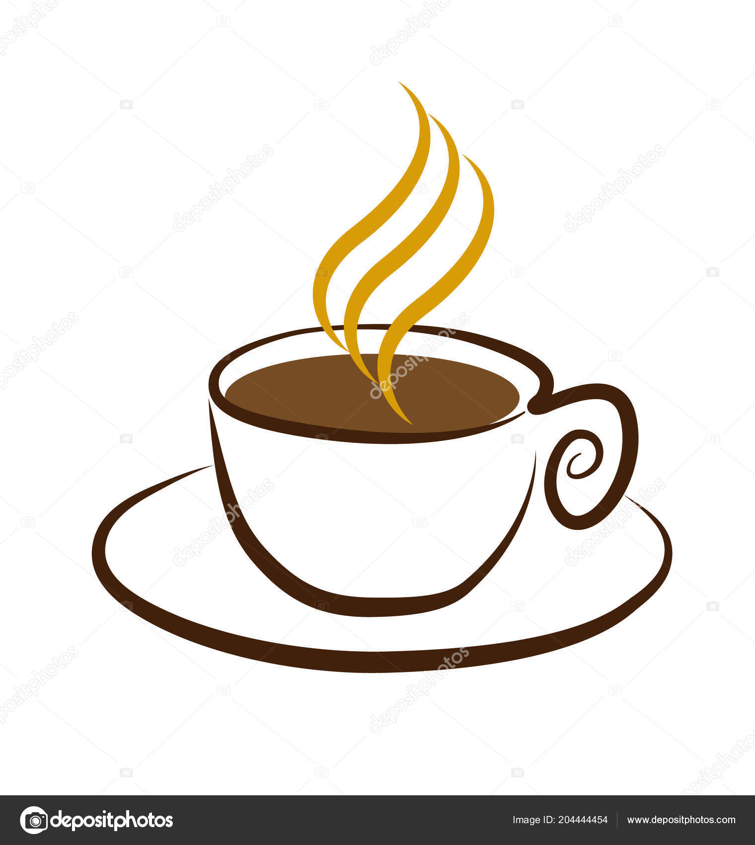 Copa de café vector símbolo Vector de stock #204444454 de ©Keviz