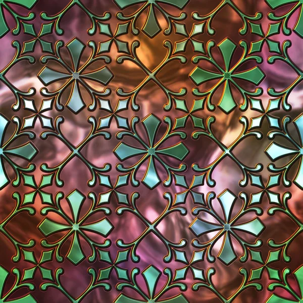 Stained Glass Seamless Texture Geometric Pattern Window Colored Glass ...