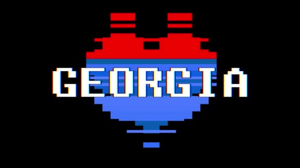 Corazón de pixel animación bucle sin interrupción de la pantalla de ...