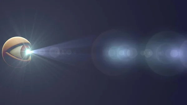 eye with light beam shine rays background illustration New quality ...