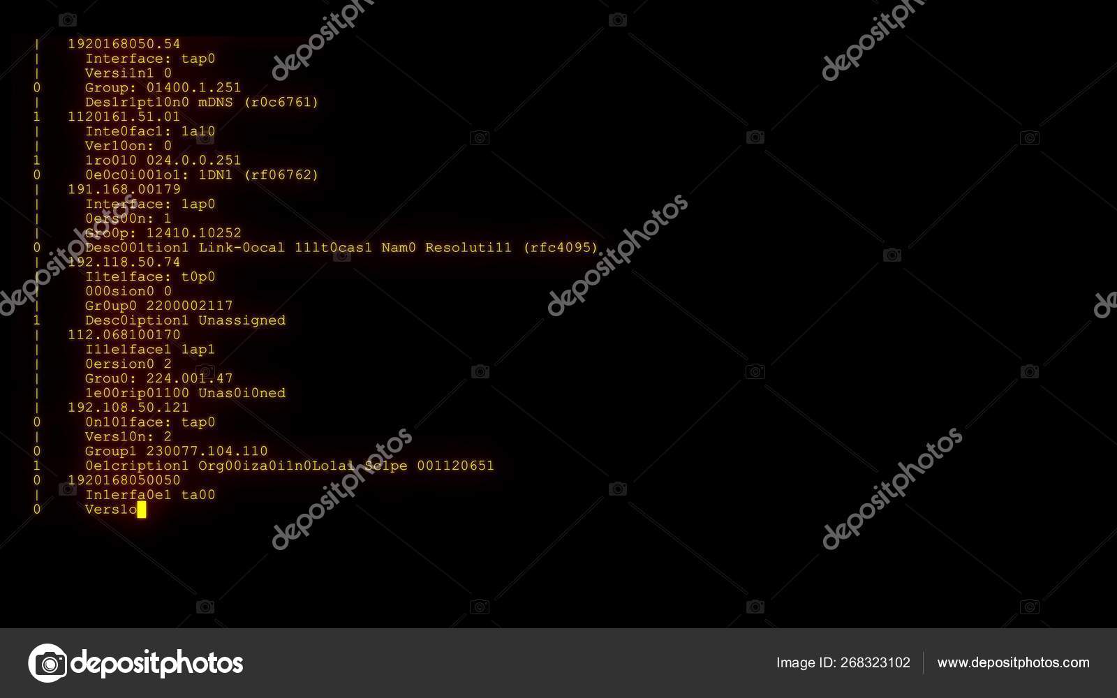 Encrypted programming security hacking code data flow stream on display ... Encrypted programming security hacking code data flow stream on display ...