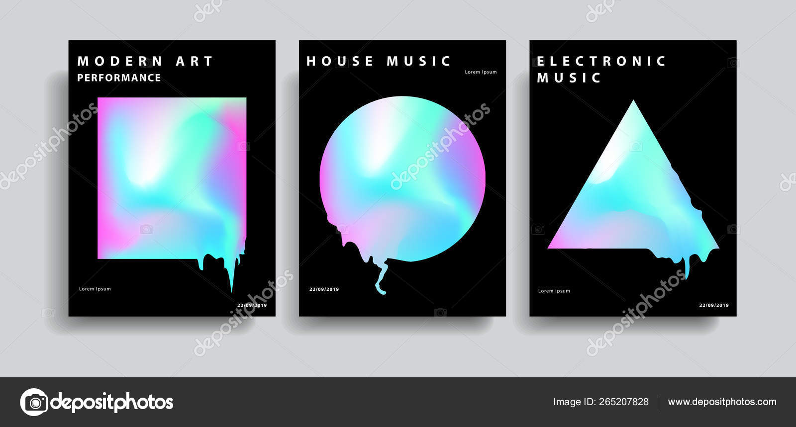 Synthwave style 80s - 90s. Vaporwave. Set of Abstract geometry w Stock ...