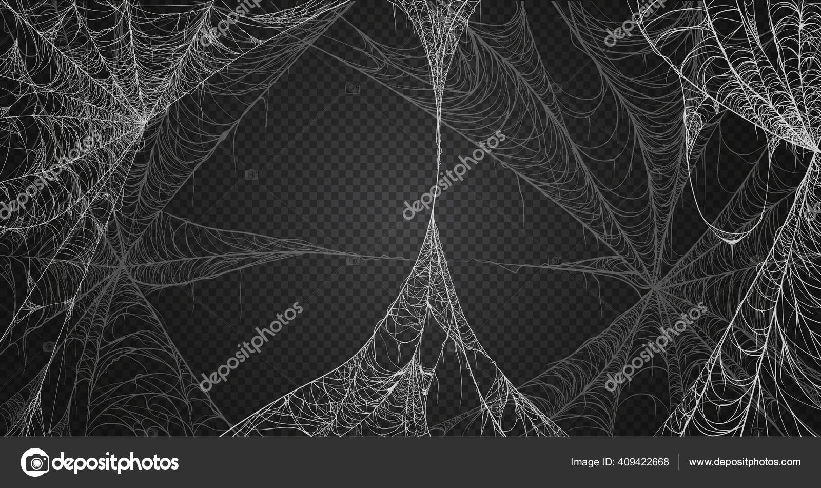 Cobweb realism set. Isolated on black transparent background. Spiderweb ... Cobweb realism set. Isolated on black transparent background. Spiderweb ...