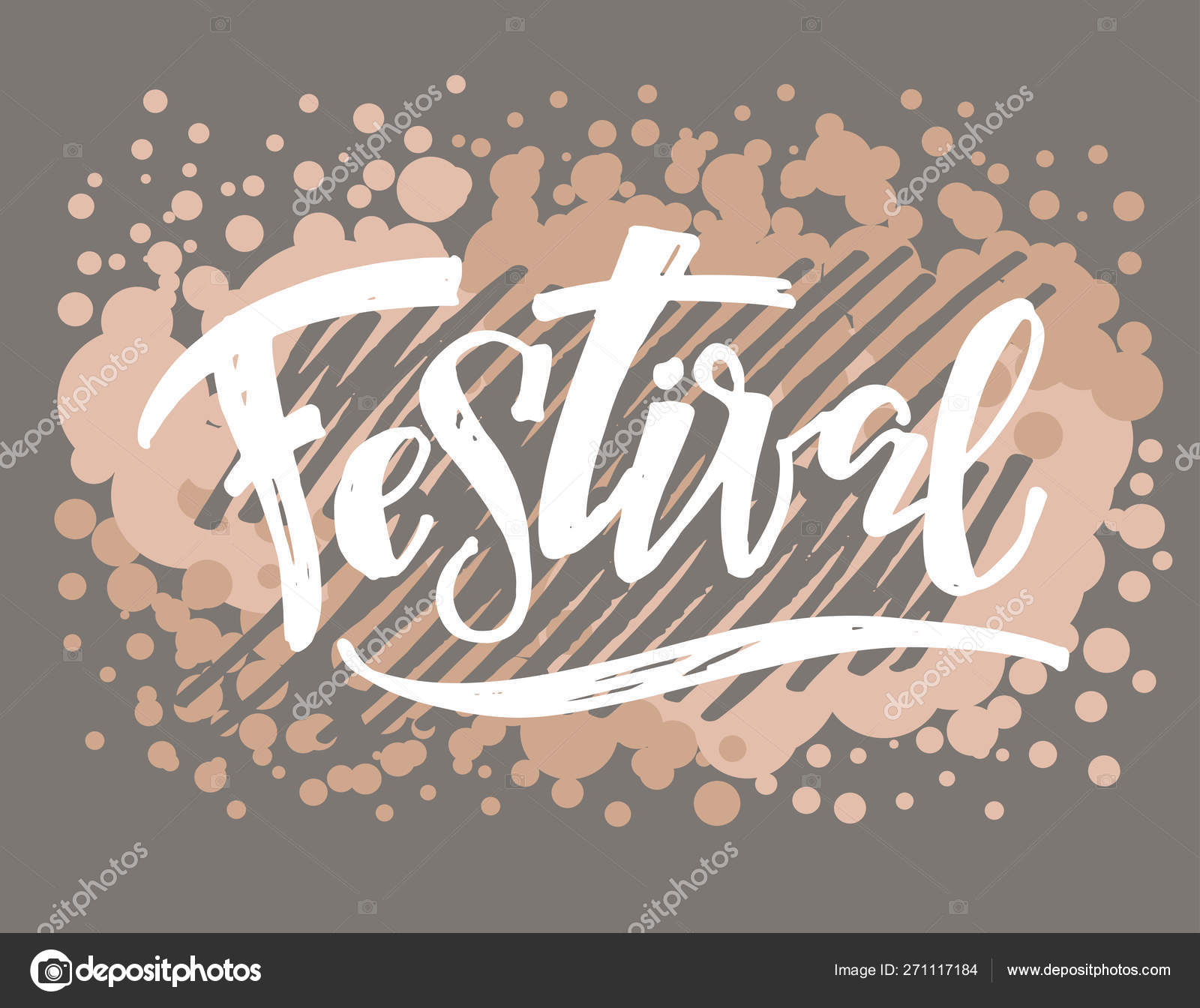 Cute Lettering Hand Drawn Poster Banner Festival Stock Vector Image by ...