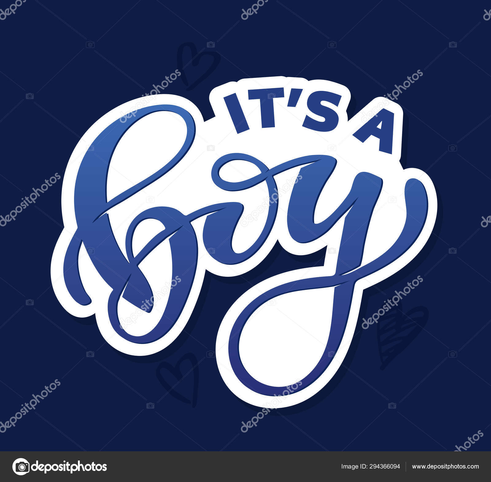 Vector Illustration It's Boy Text Boys Clothes Masculine Badge Tag ...