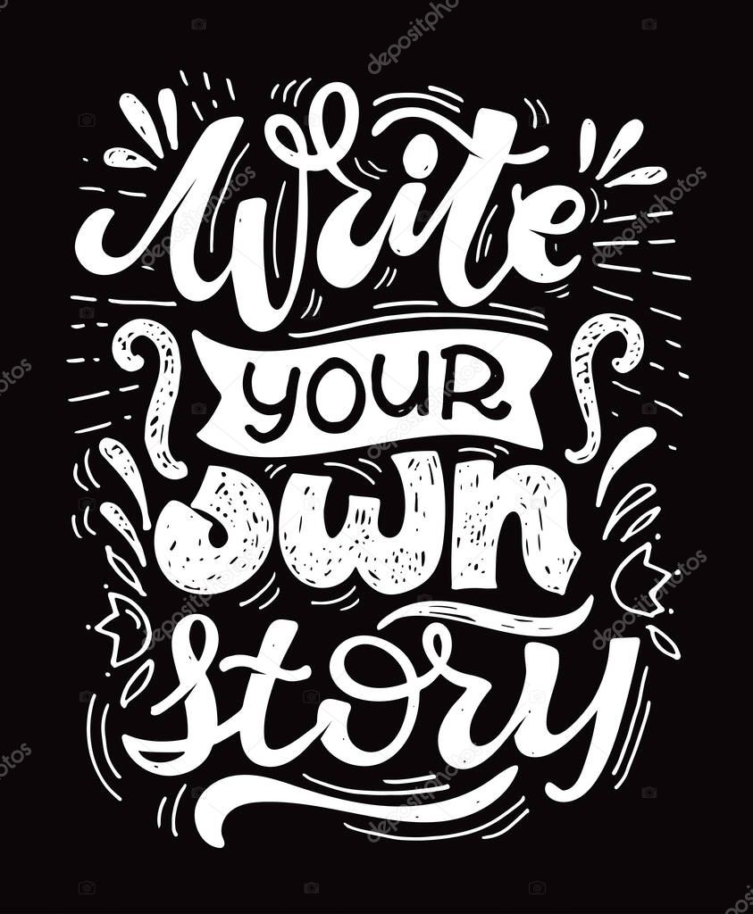 Cartel de letras de garabatos dibujadas a mano de inspiración. Arte de ...