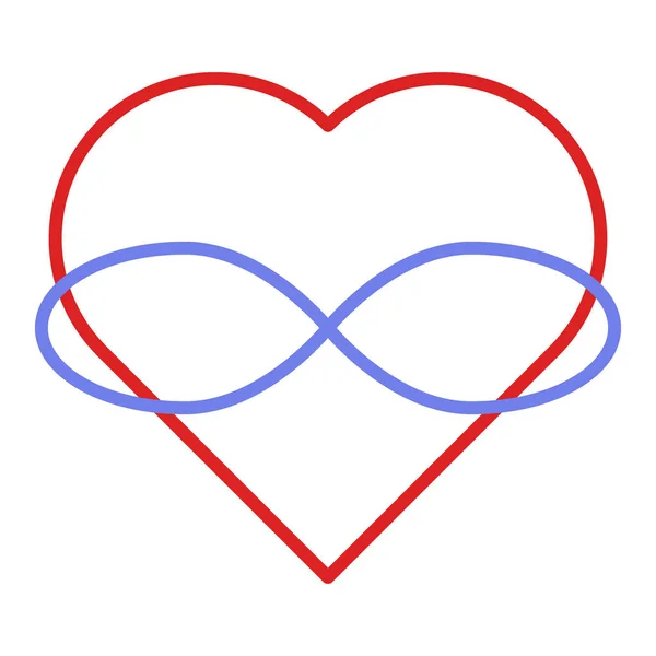 Symbol of polyamory. Heart and infinity. Endless love. White background ...