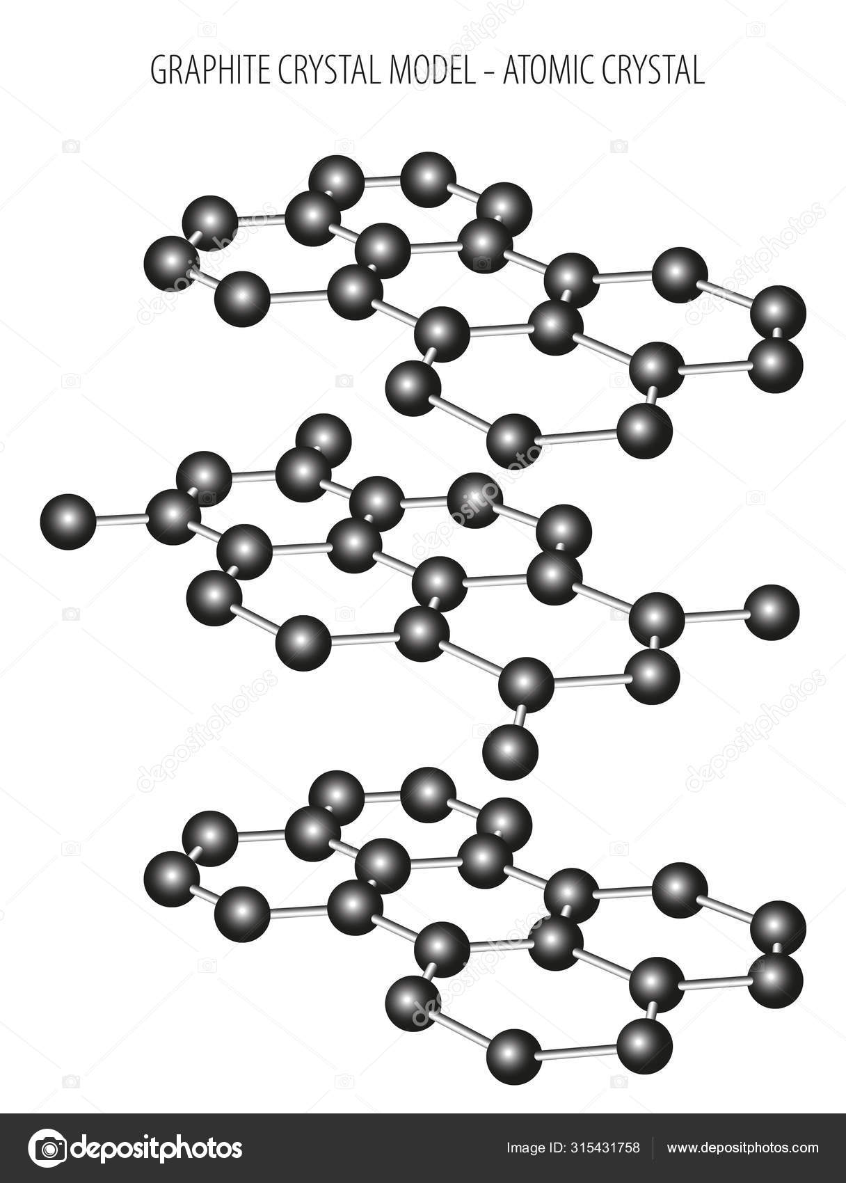 Graphite crystal model Stock Vector Image by ©Lukaves #315431758
