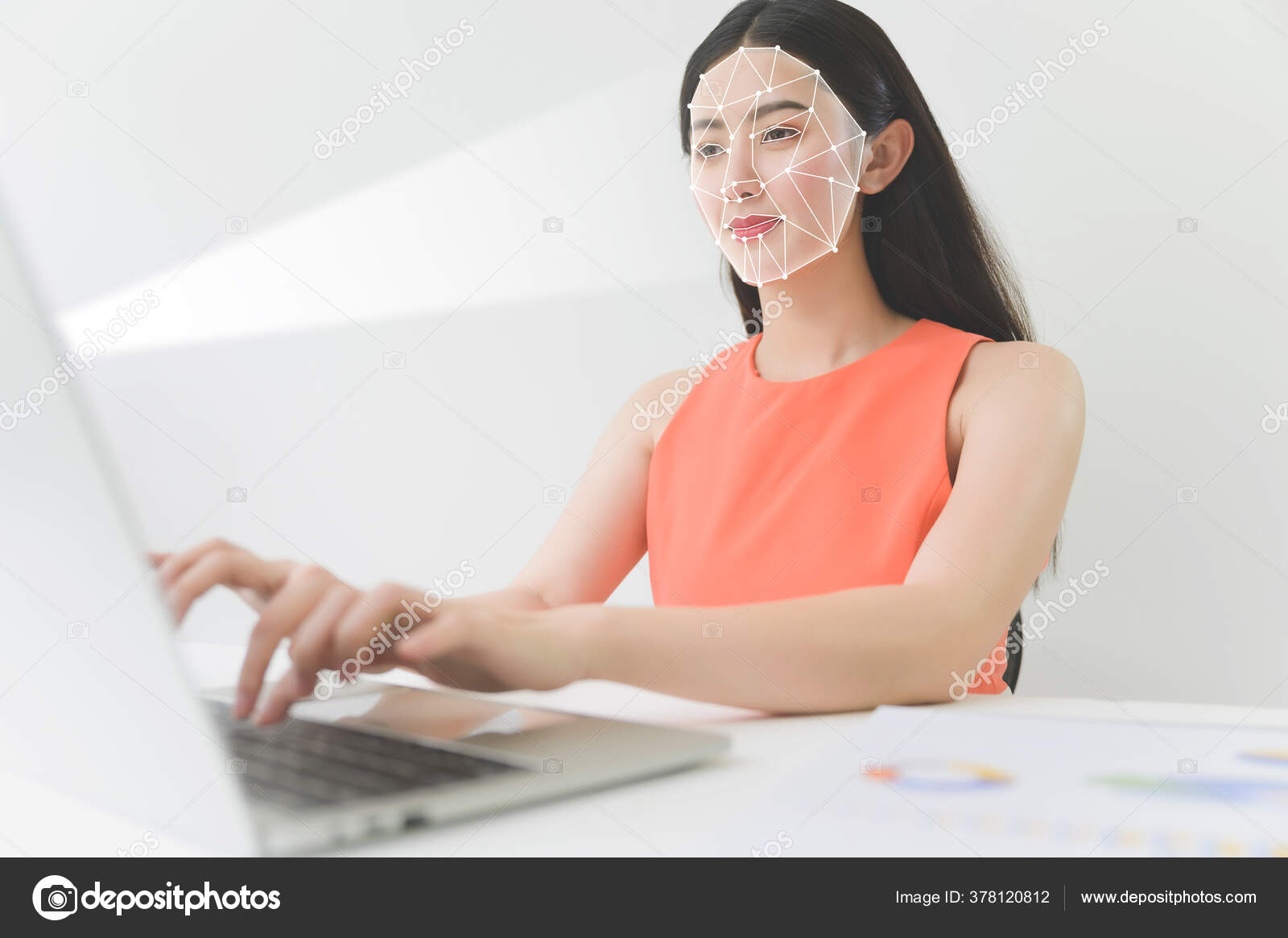 Biometric Facial Recognition Computer Laptop Face Detection Software ...