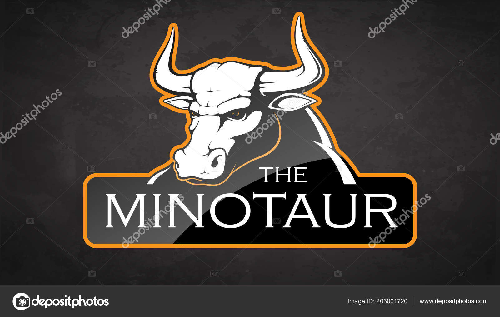 Minotaur Black Background Vector Illustration Stock Photo by ©Farber ...