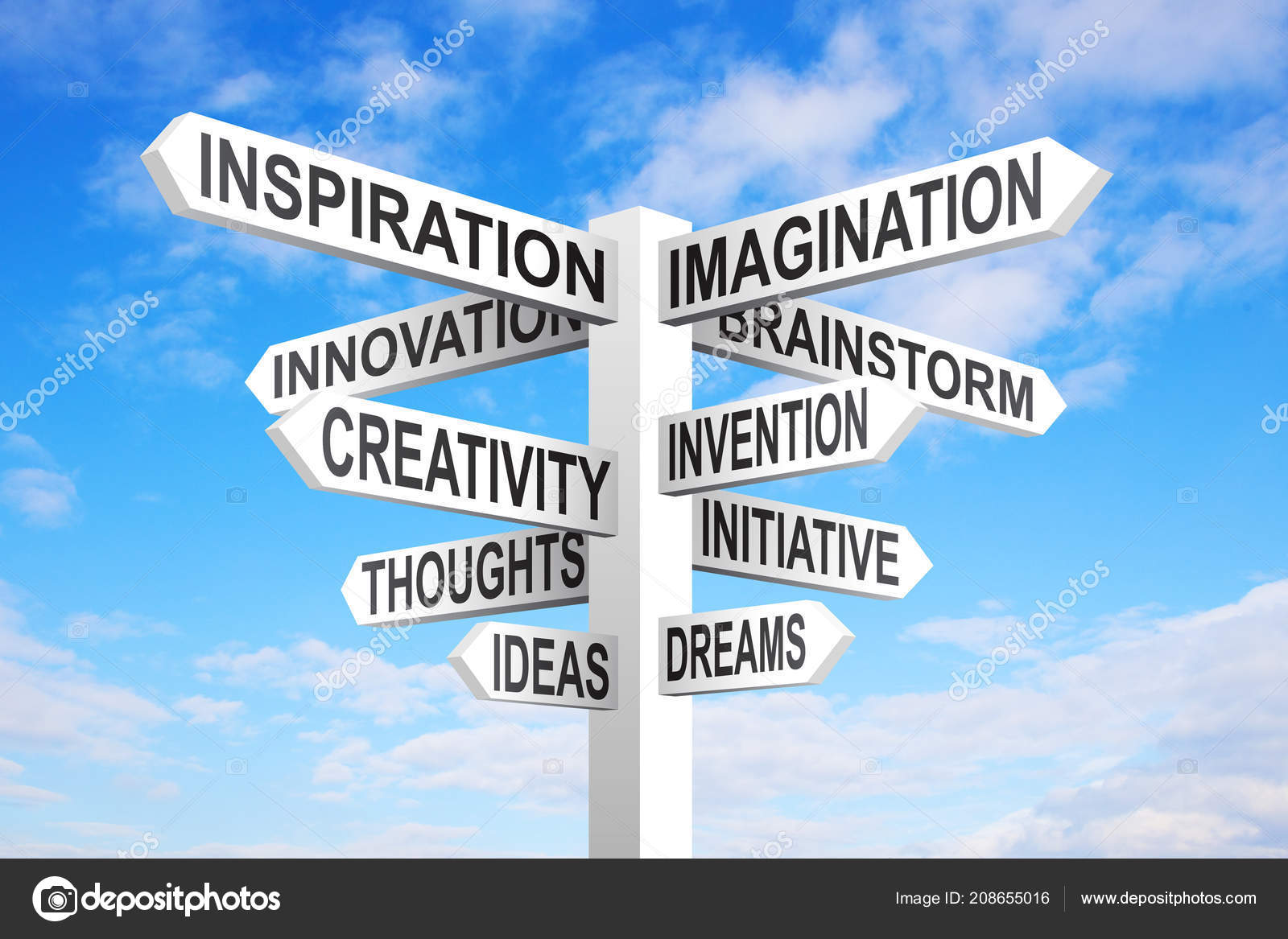 Signpost Different Ideas Text Direction — Stock Photo © eyematrix ...