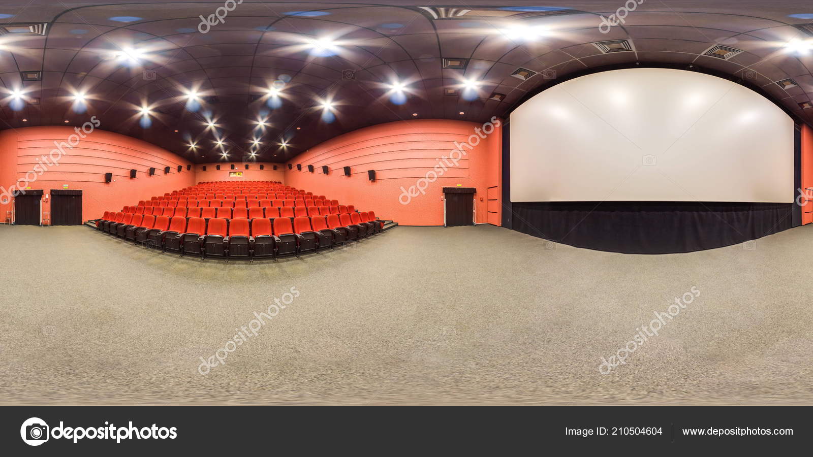 Moscow 2018 Spherical Panorama 360 Degree Viewing Angle Empty Cinema ...