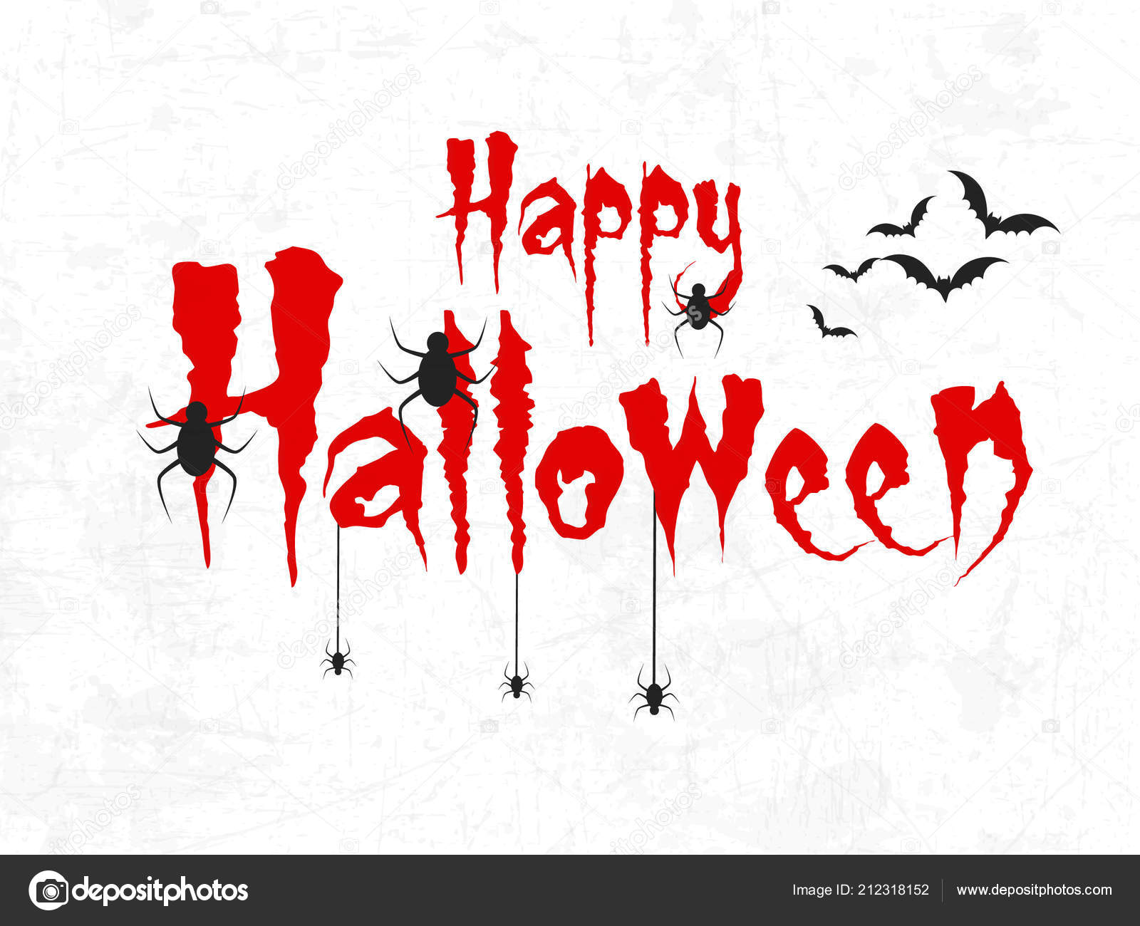 Happy Halloween Typography Hand Lettering Text Vector Illustration ...