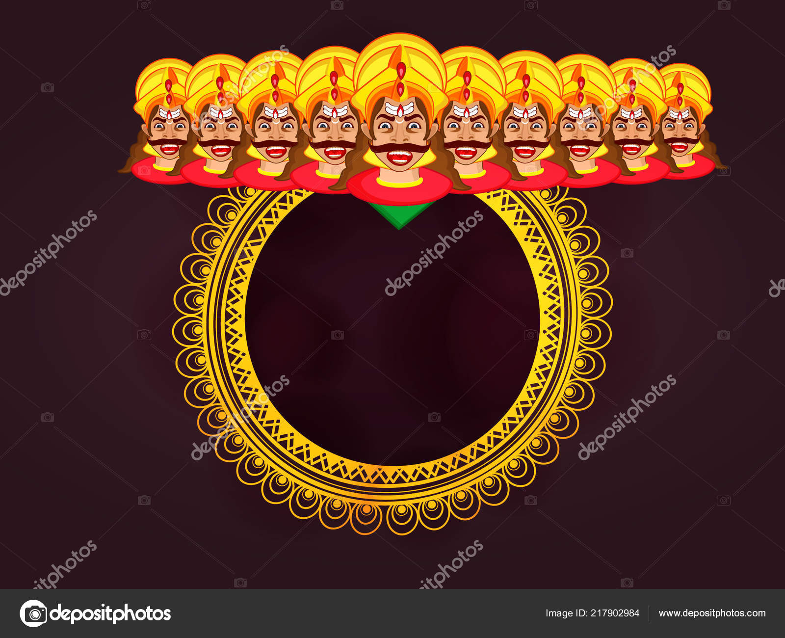 Black Background Golden Mandala Army Angry Screaming Men Stock Vector ...