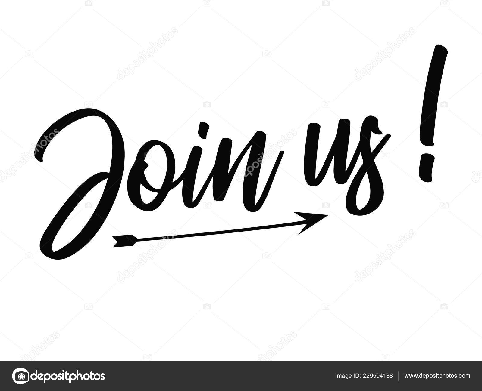 Join Lettering White Background Stock Vector Image by ©NeKiArt #229504188