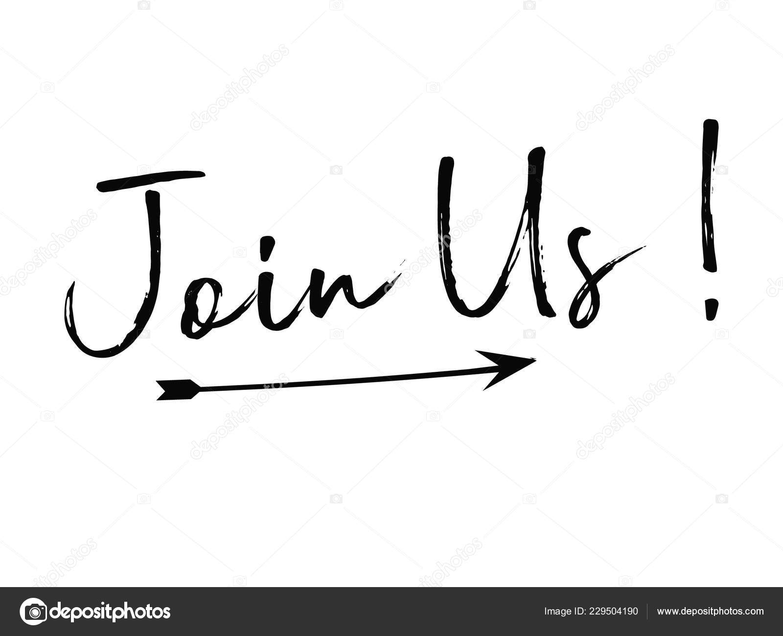 Join Lettering White Background Stock Vector by ©NeKiArt 229504190