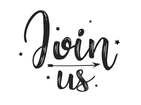 Join Lettering Red Background Stock Vector by ©NeKiArt 229504262