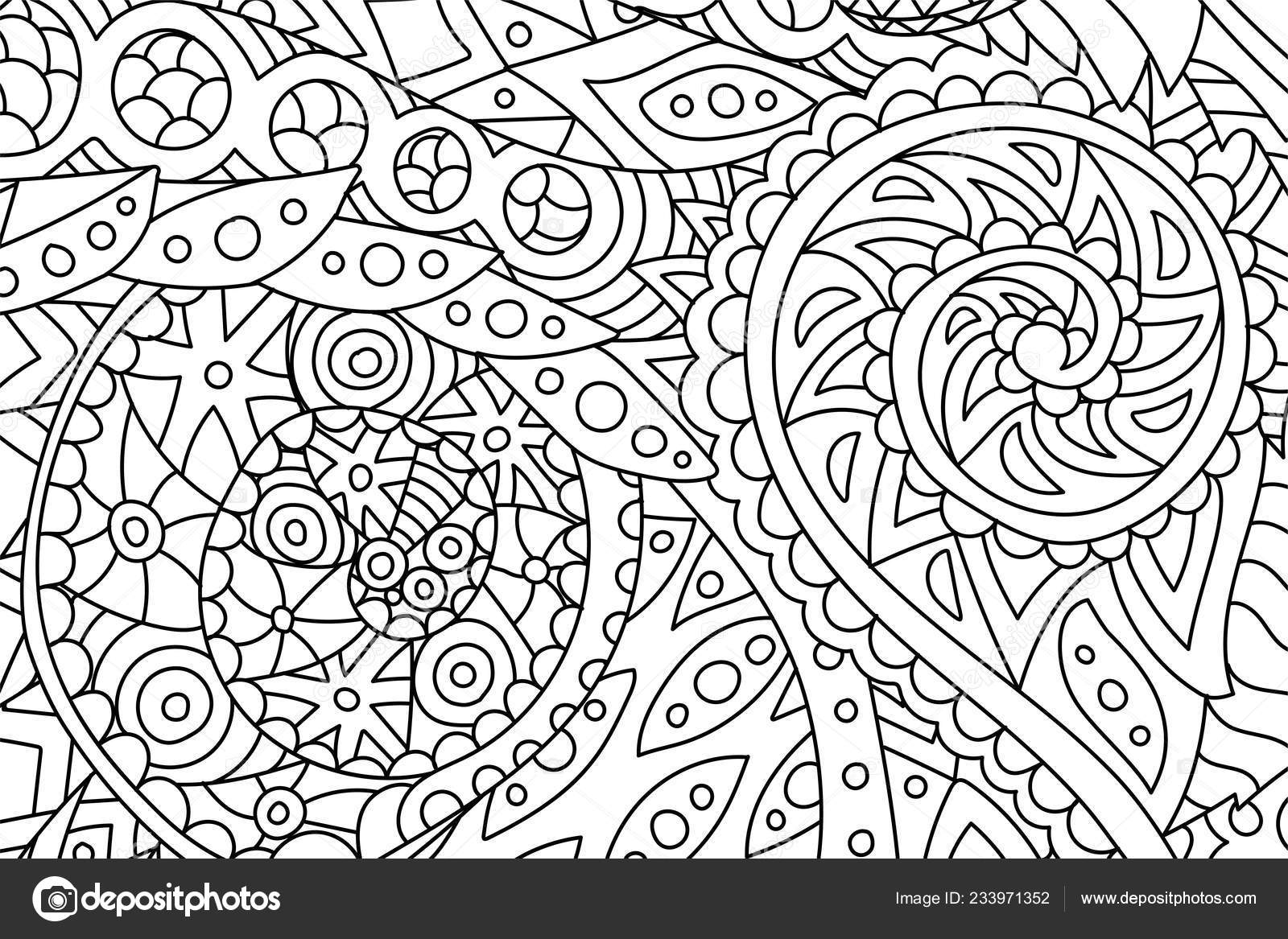 Horisontal coloring book art with abstract pattern Stock Vector by ...
