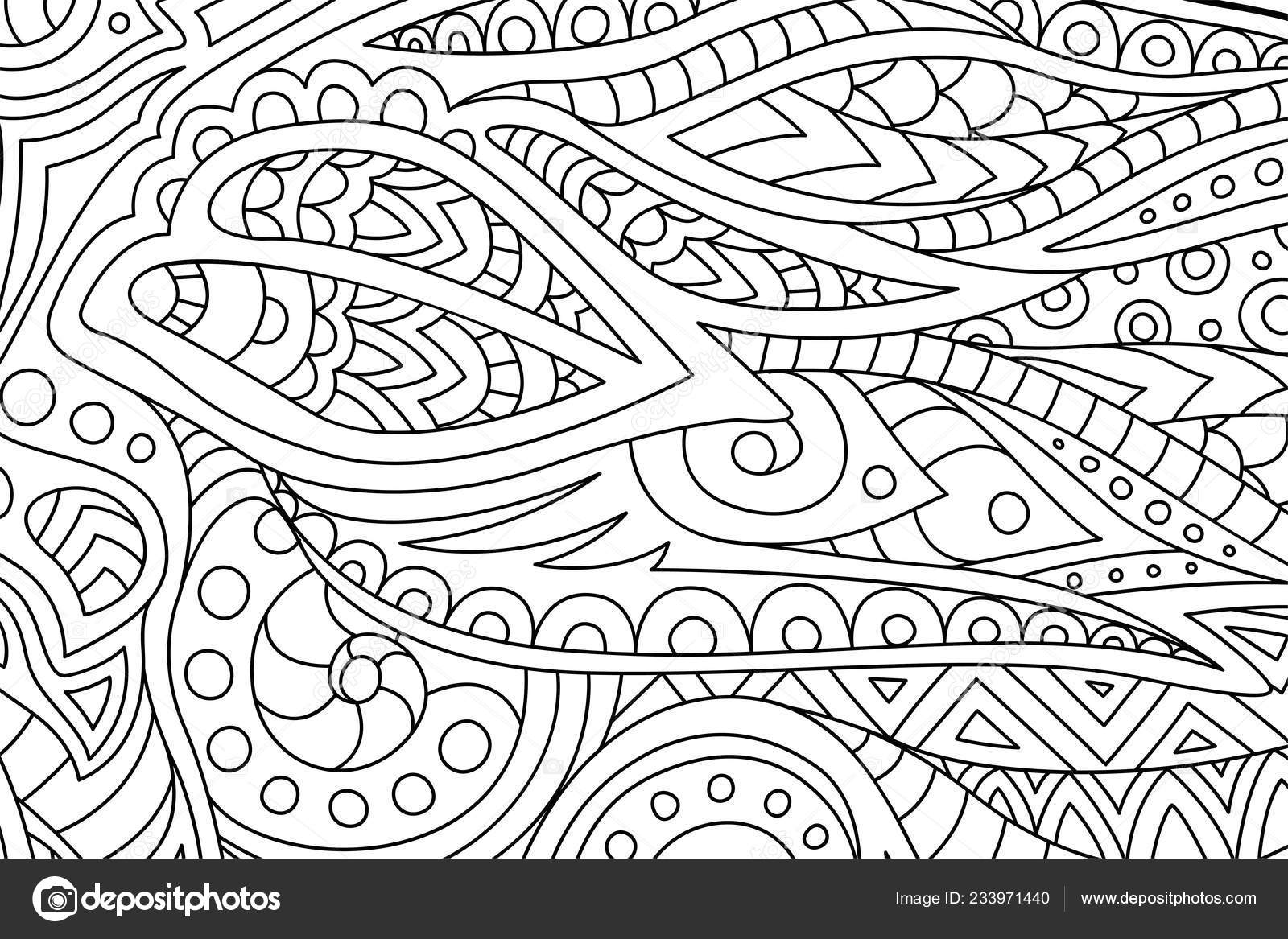 Coloring book page with decorative abstract art Stock Vector by ©Rikley ...