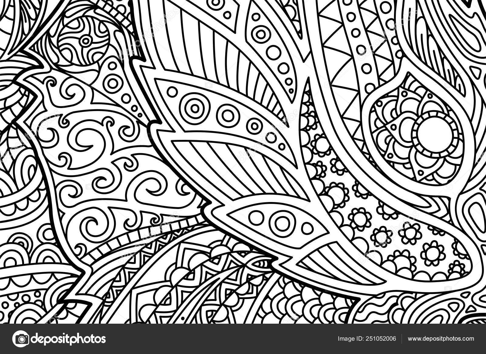 Coloring book page with abstract floral pattern Stock Vector by ©Rikley ...