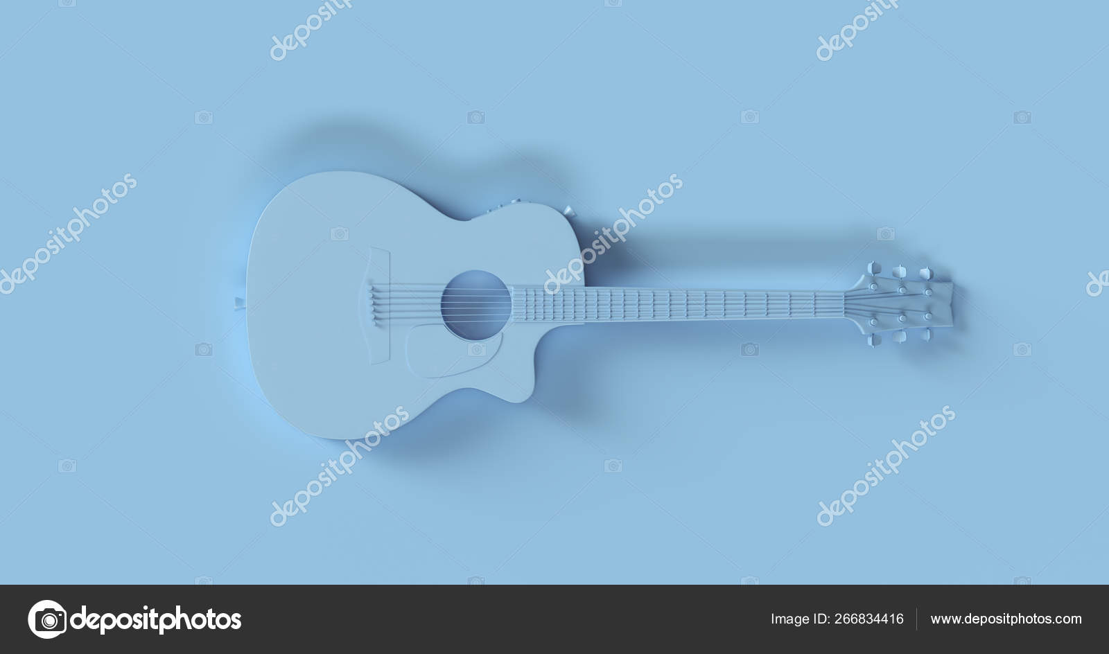 Light Blue Acoustic Guitar
