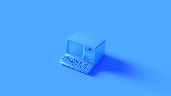 Blue Vintage Computer Keyboard Mouse Illustration Render Stock Photo by ...