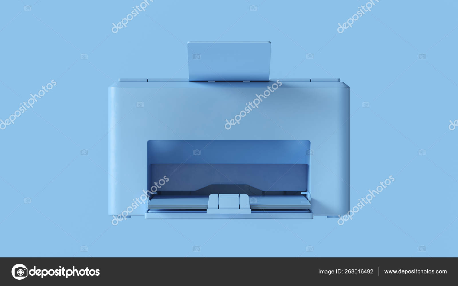 Impresora Escritorio Oficina Azul Ilustración Render: fotografía de ...