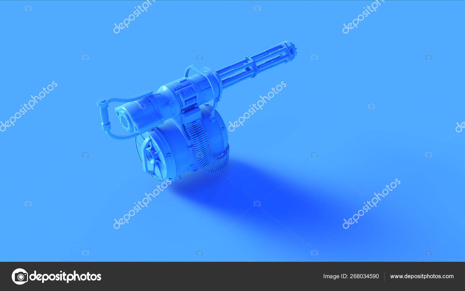 Blue Mini Gun Illustration Render ⬇ Stock Photo, Image by © 80sChild ...