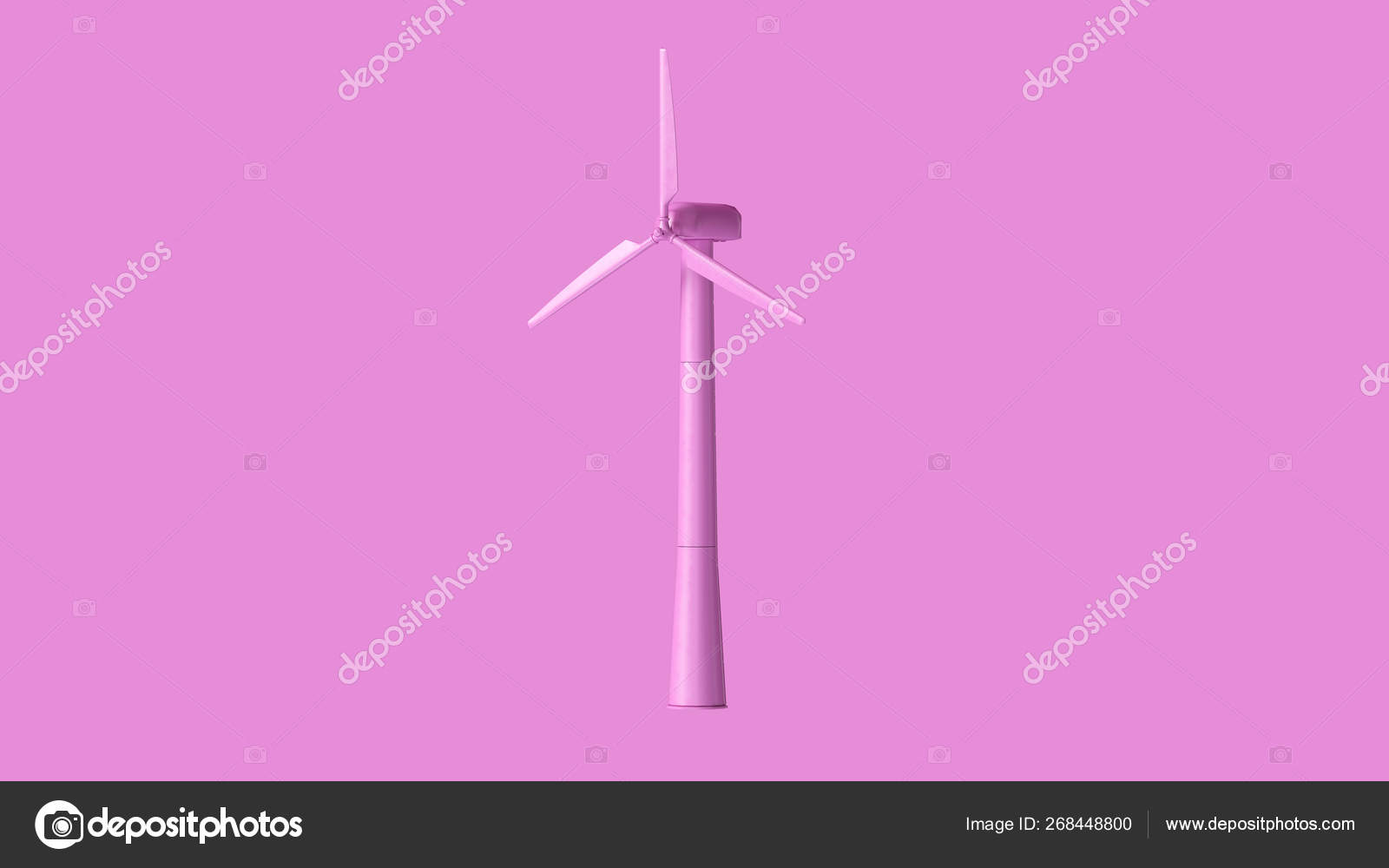 Pink Wind Turbine Sebuah Ilustrasi — Foto Stok © 80sChild #268448800