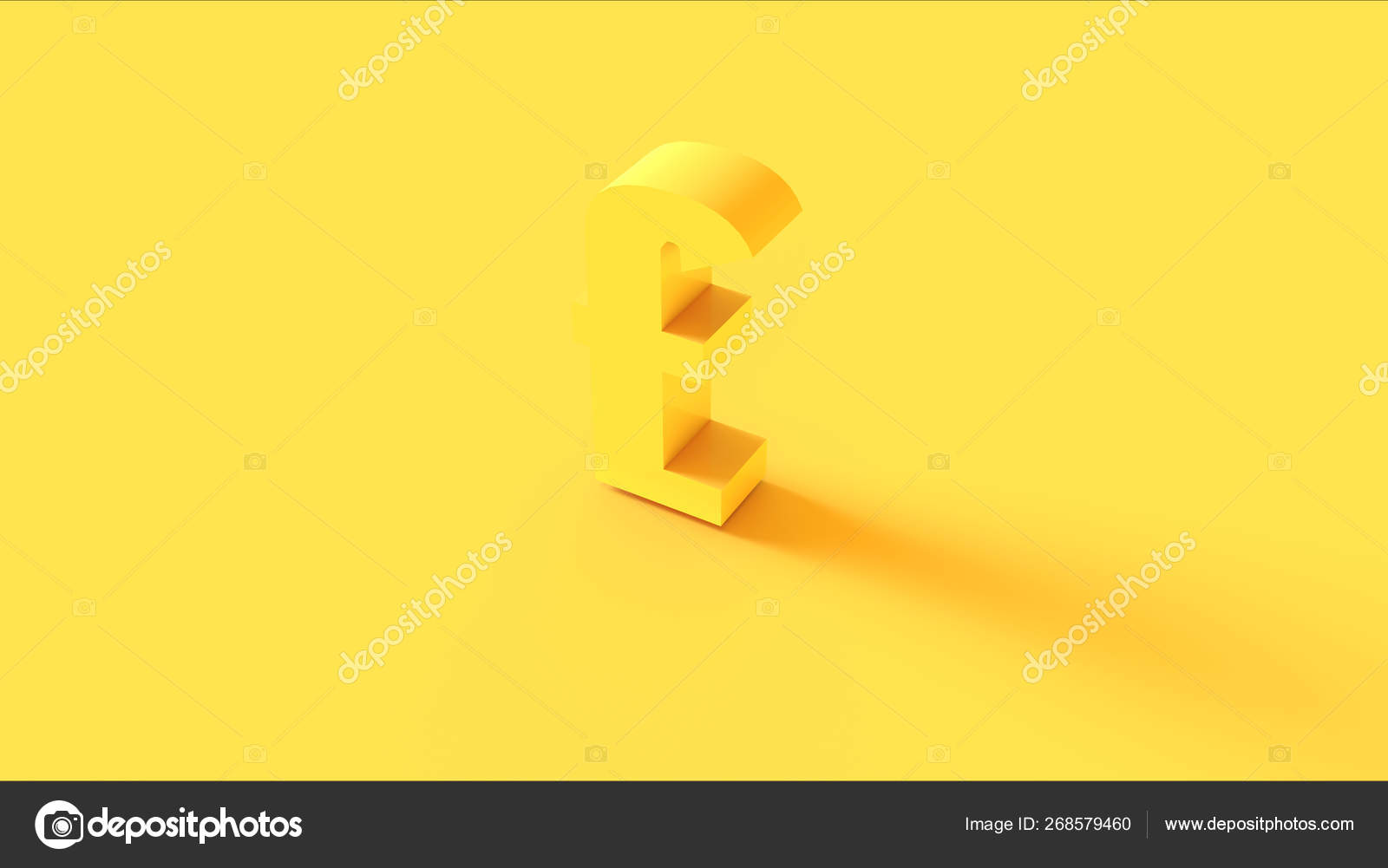 Bright Yellow Pound Sign Illustration Render — Stock Photo © 80sChild ...