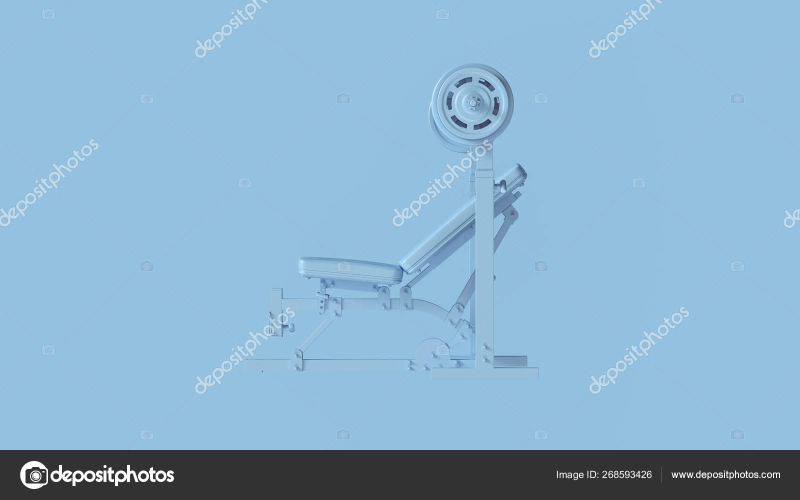 Pale Blue Incline Weight Bench Illustration Stock Photo by ©80sChild ...