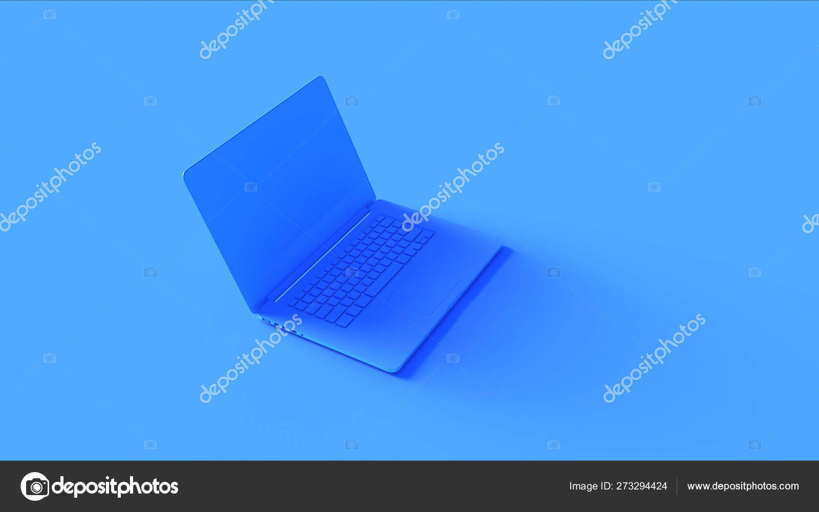 Biru Laptop Ilustrasi Render — Foto Stok © 80sChild #273294424
