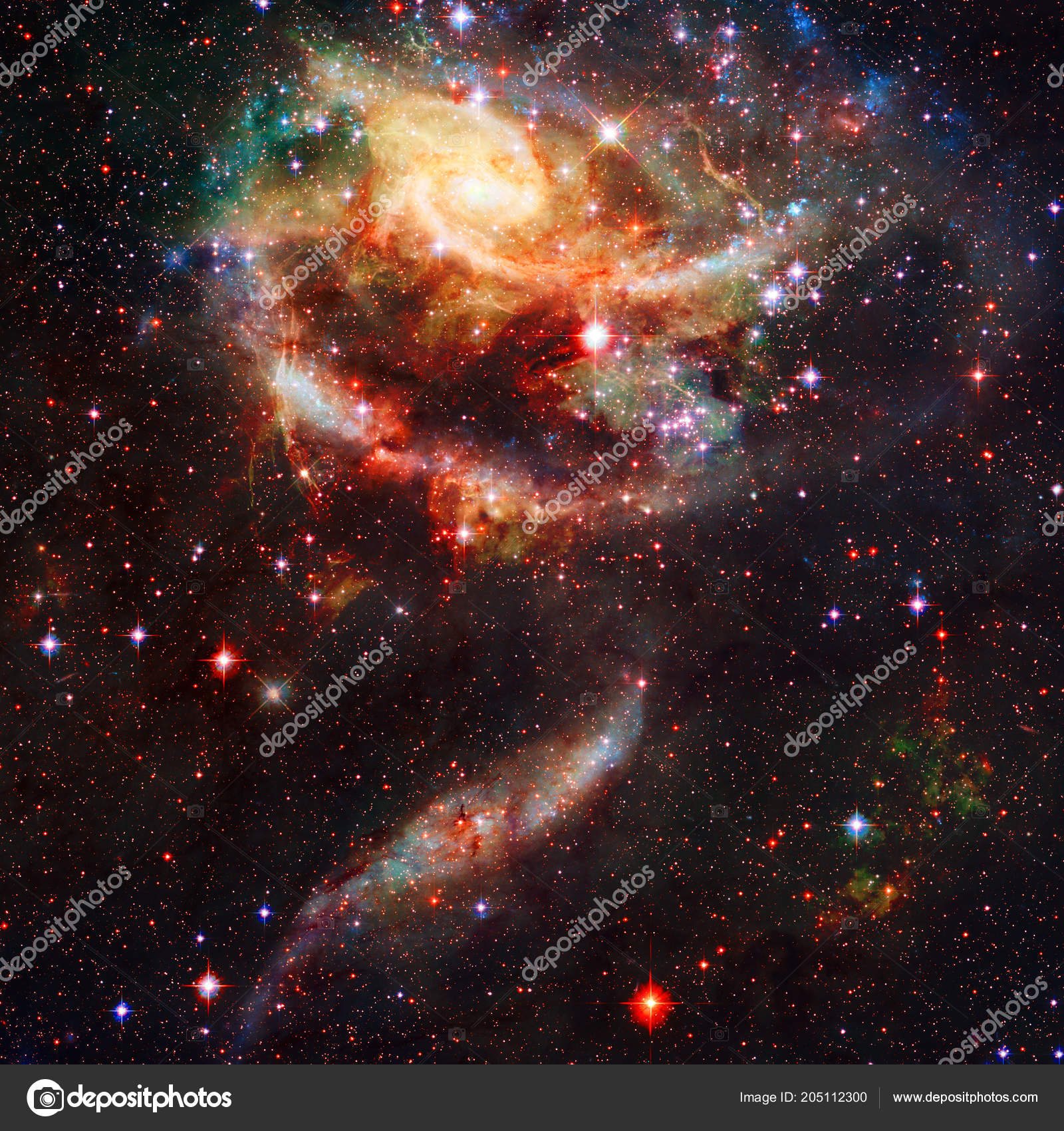 Galaxia Espiral Resplandeciente Espacio Exterior Elementos Esta Imagen Proporcionados Por ...