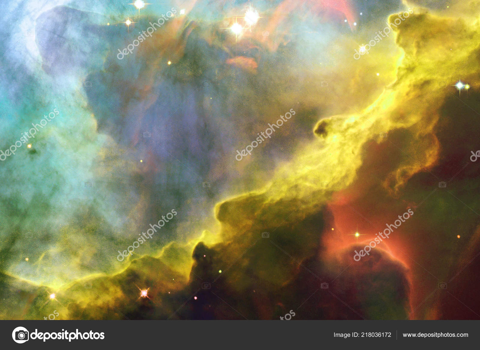 Omega Nebula Swan Nebula Outer Space Elements Furnished Nasa — Stock ...