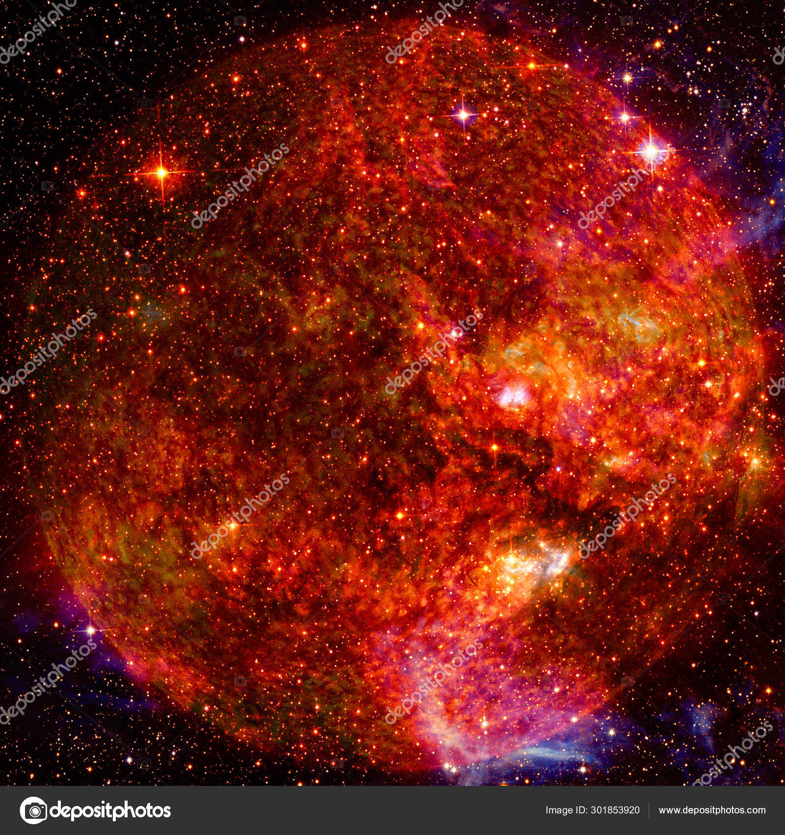 Extremely hot star. Flaring of Sun. Elements of this image furnished by ...