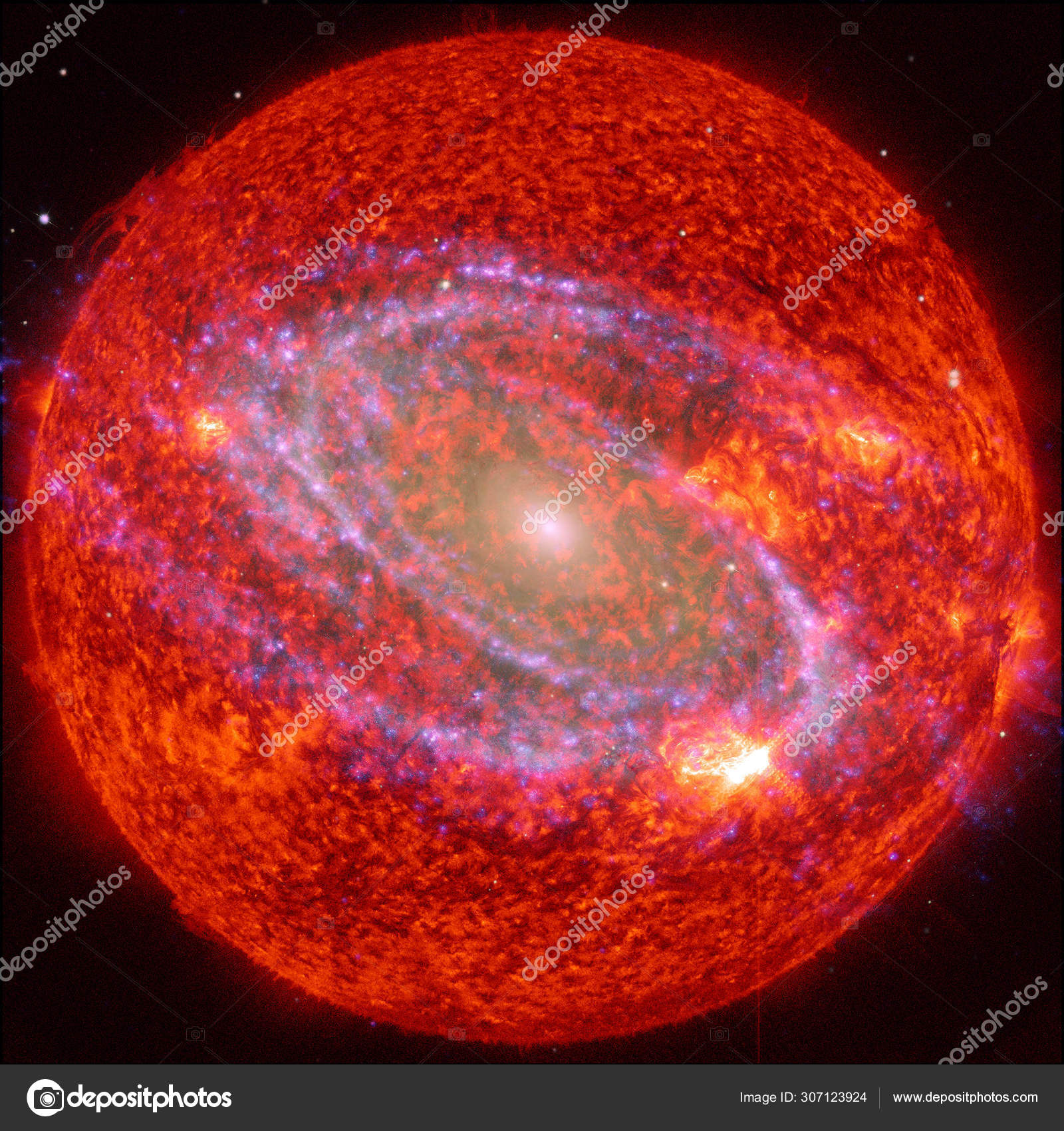 Extremely hot star. Liquid plasma. Elements of this image furnished by ...