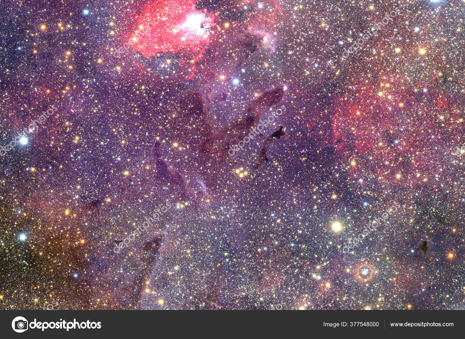 Outer Space Cosmic Landscape Nebula Elements Image Furnished Nasa ...