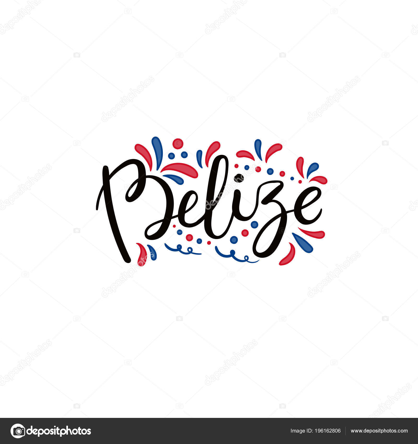 Hand Written Calligraphic Lettering Quote Belize Decorative Elements ...