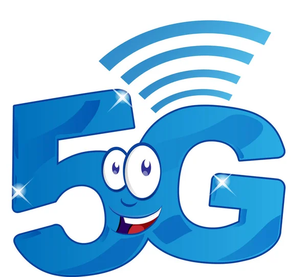 5G internet network vector logo. Isolated icon for 5 G mobile ne Stock ...