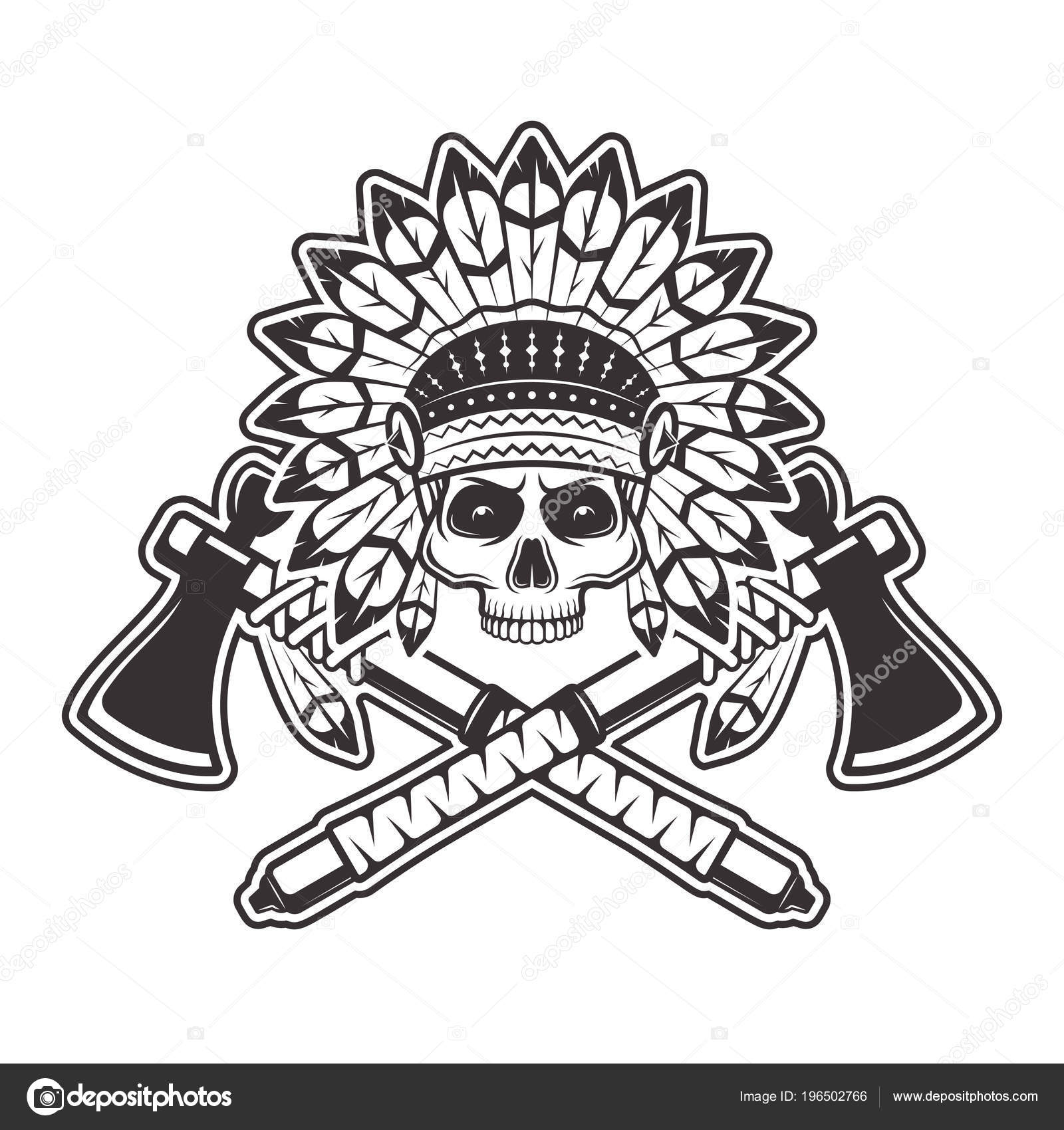 Indian Sjef Svart Silhuett Indian Sjef Grafikk .ai Royalty Free Stock