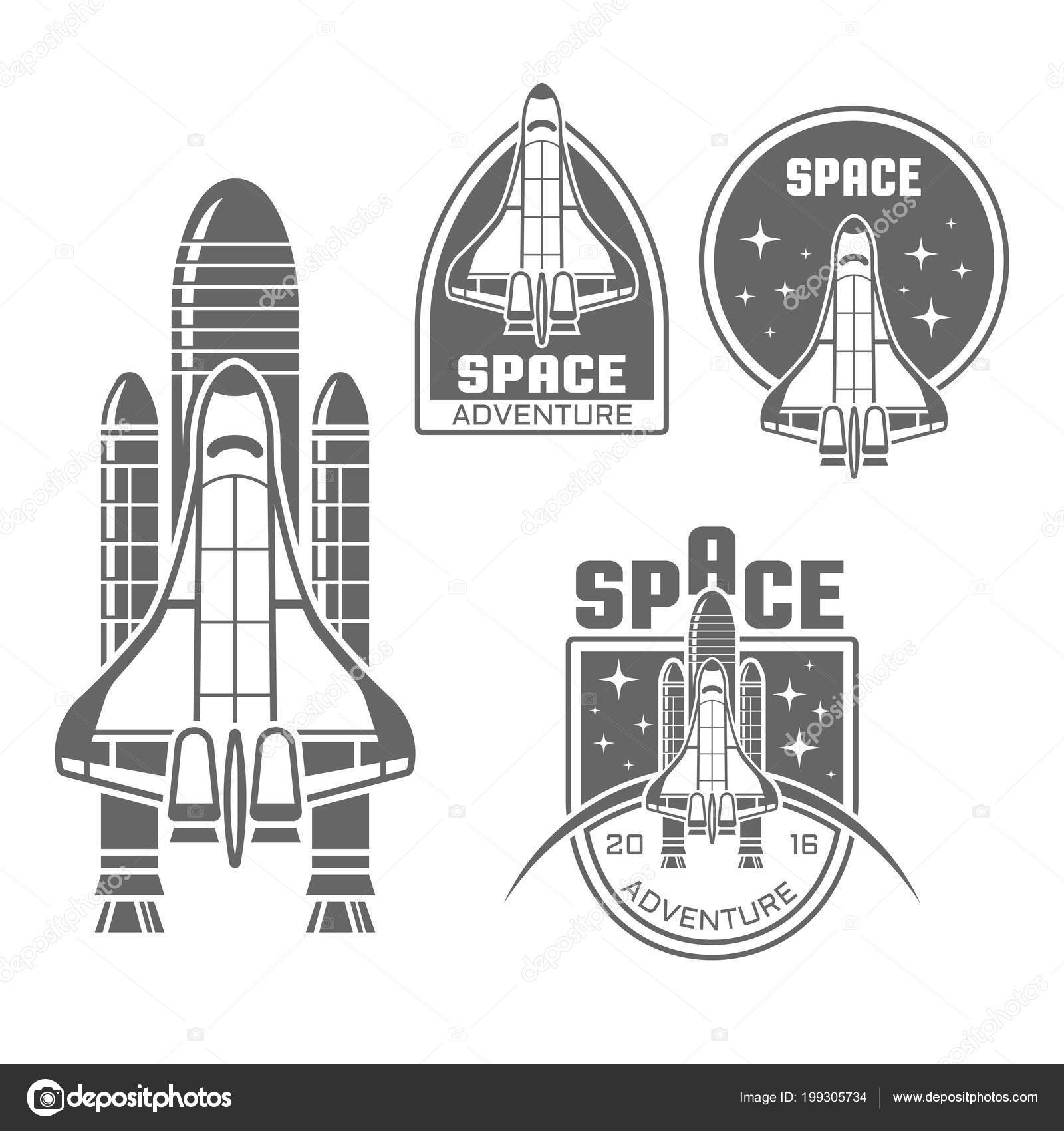 Space shuttle design elements and badges Stock Vector Image by ©Flat ...
