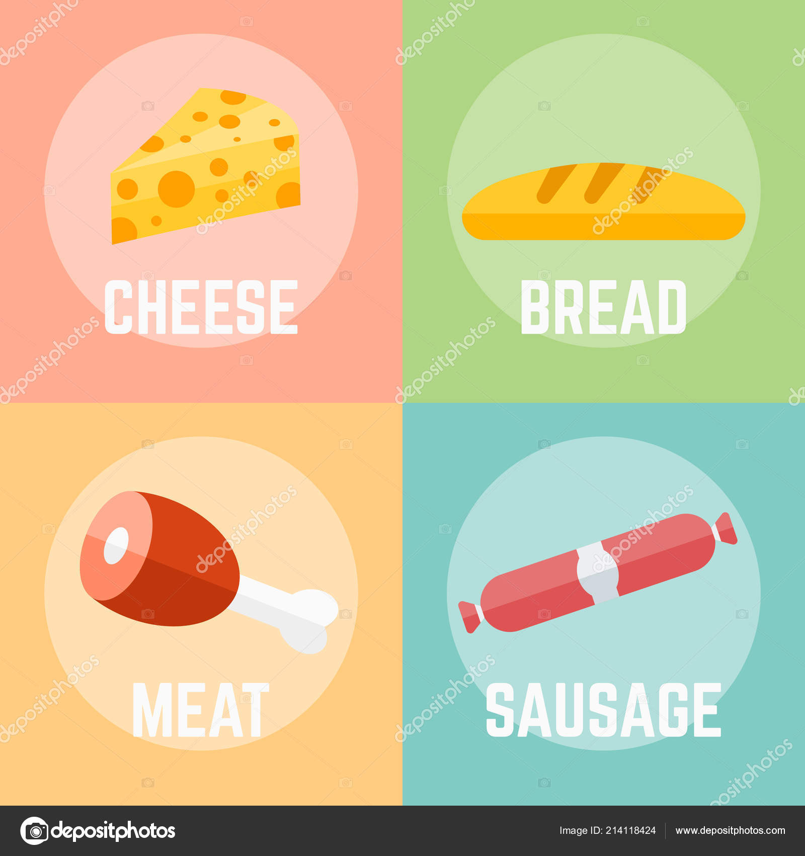 Food flat design vector illustration Stock Vector by ©Flat_Enot 214118424