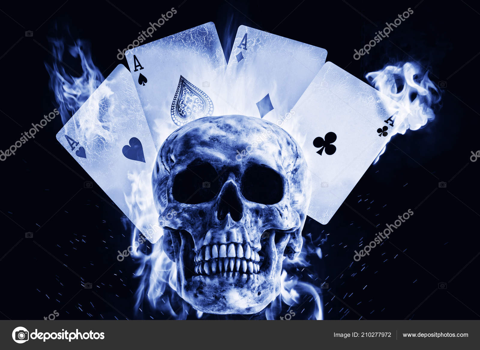 Skull And Ace Card Wallpaper